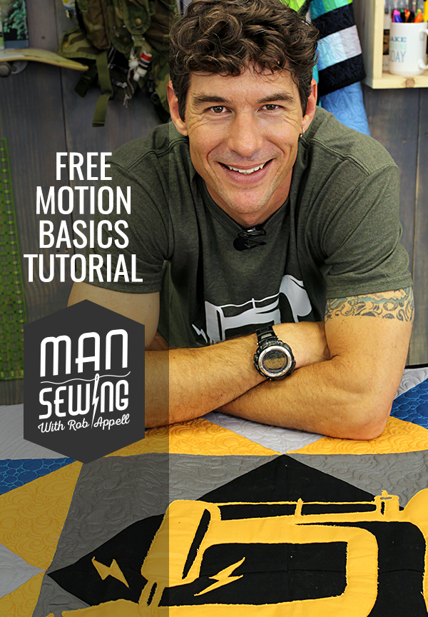 Free Motion Basics – Man Sewing