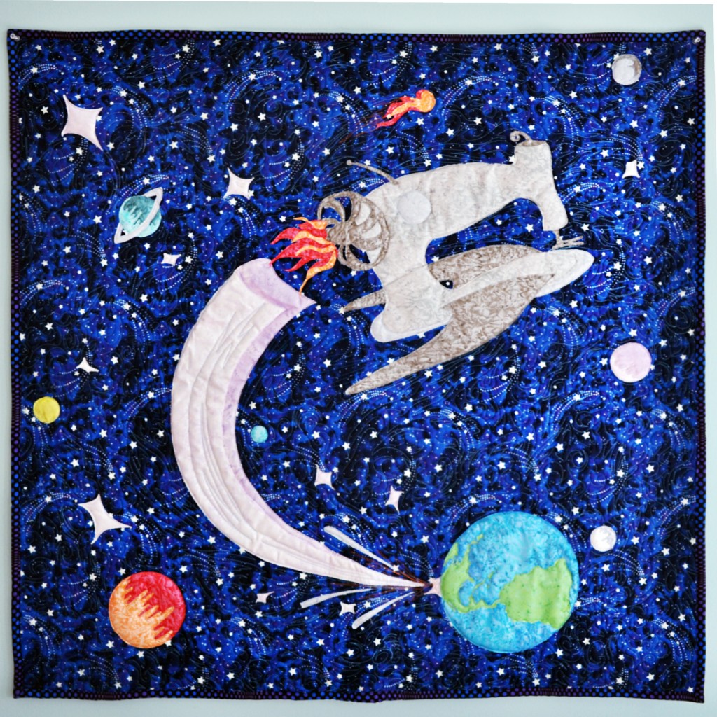 Out of This World Quilt – Man Sewing