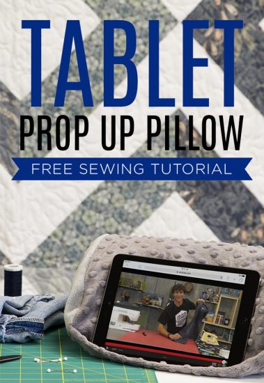 Tablet Prop Up Pillow – Man Sewing