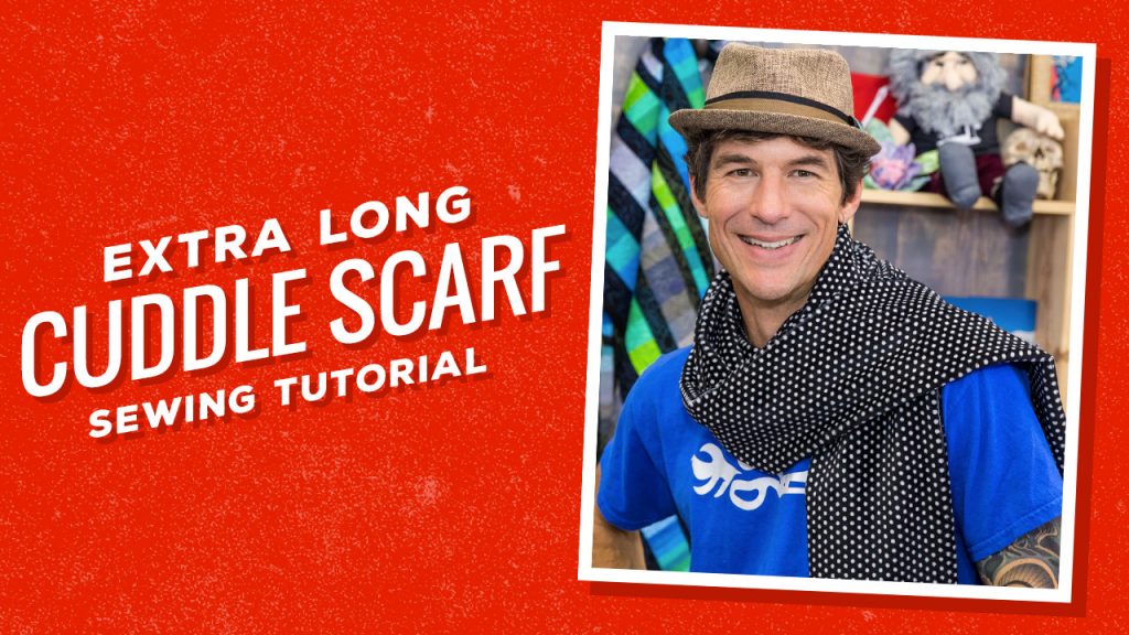 Extra Long Cuddle Scarf – Man Sewing
