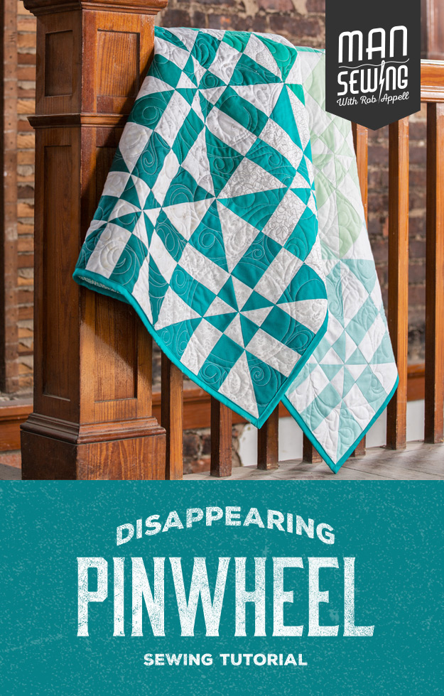 Disappearing Pinwheel – Man Sewing
