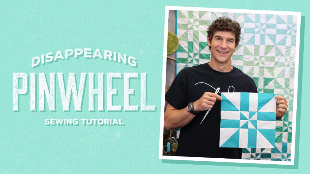 Disappearing Pinwheel – Man Sewing