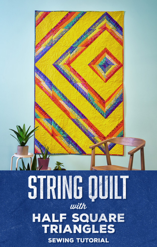 String Quilt - Man Sewing
