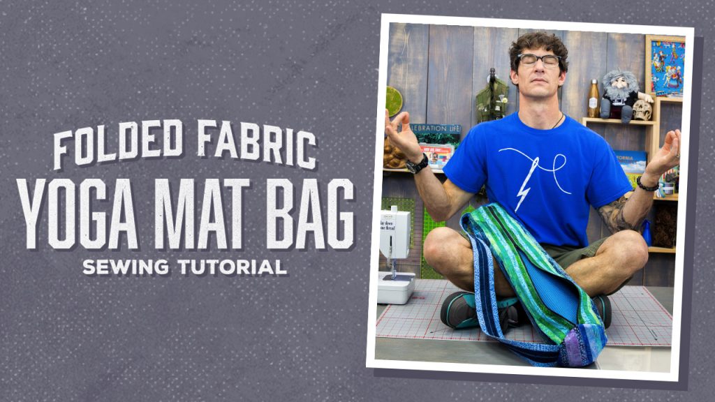 Folded Fabric Yoga Mat Bag – Man Sewing