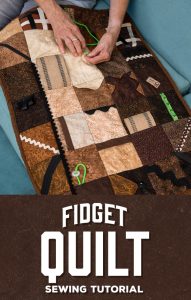 Fidget Quilt – Man Sewing