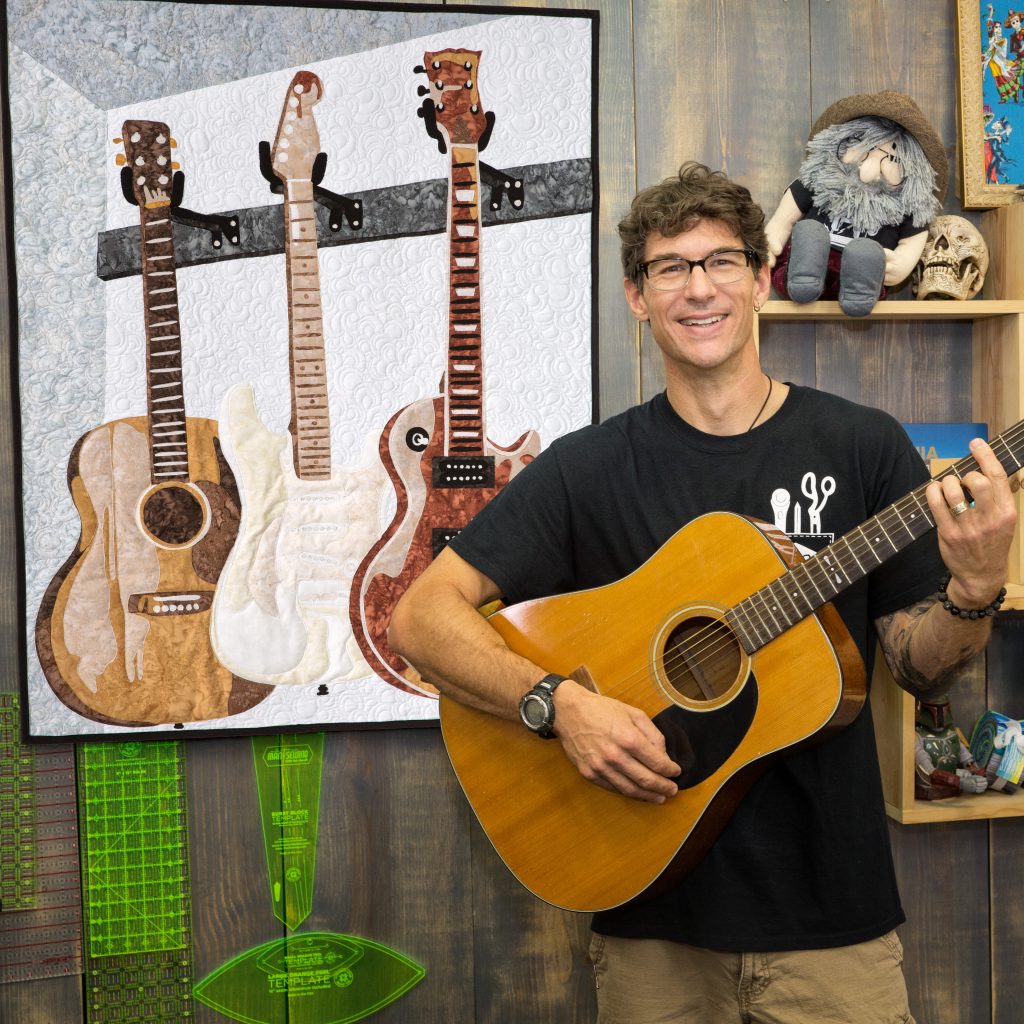 Unstrung Héros Guitar Applique Quilt Tutorial – Man Sewing