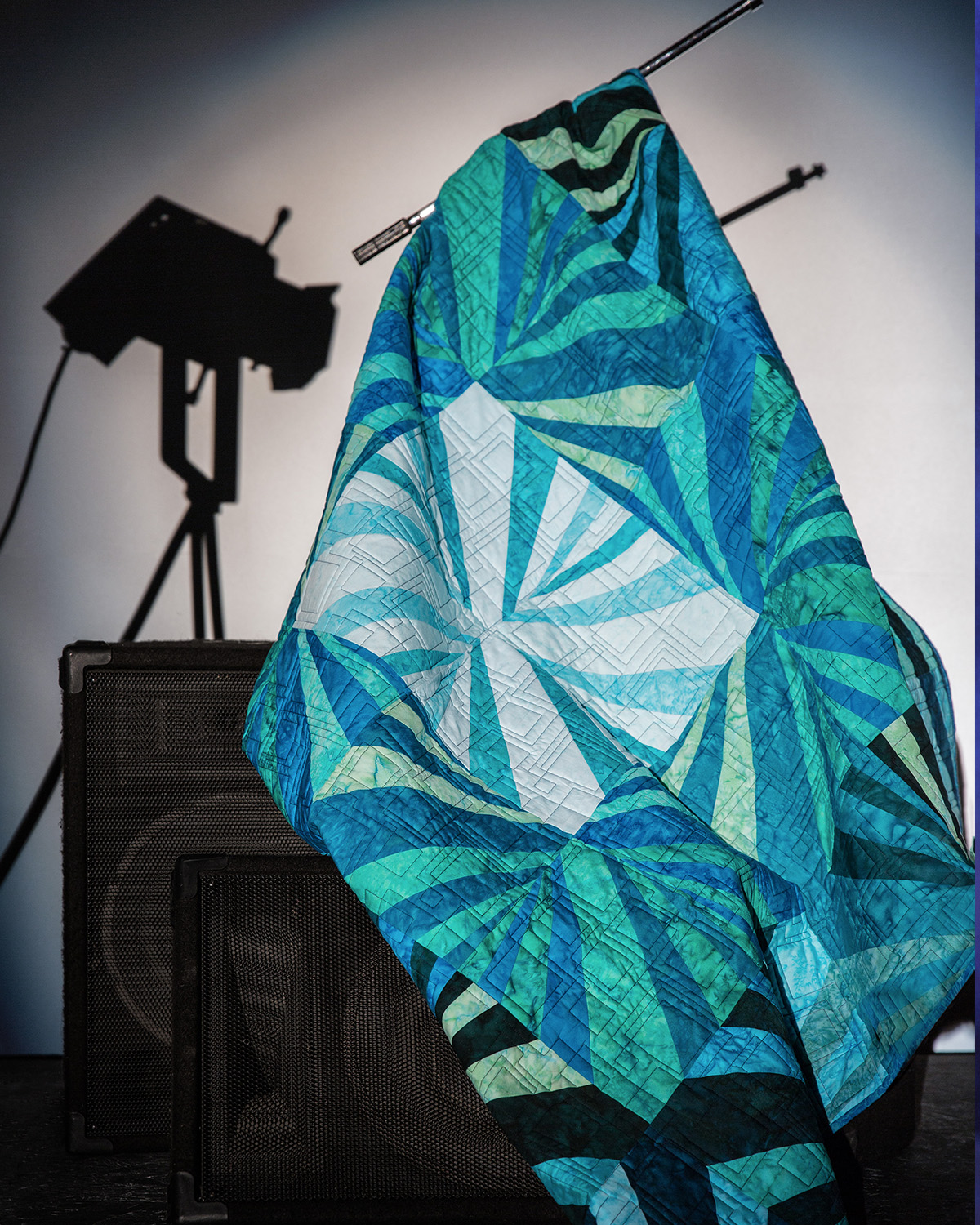 Burst Block Star – Man Sewing