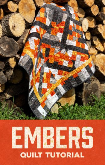 Embers Quilt – Man Sewing