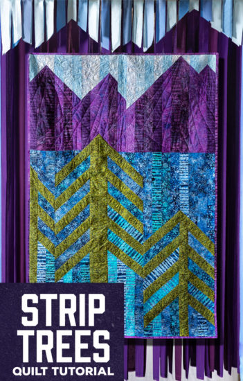 Strip Trees Quilt – Man Sewing